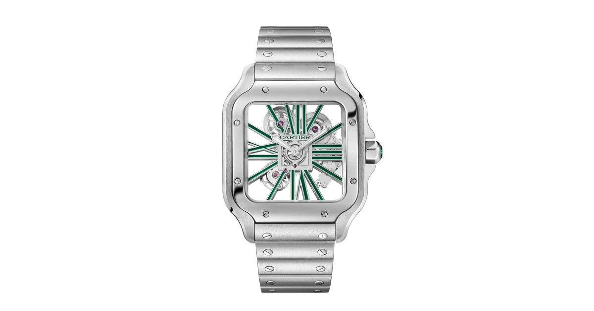 Cartier Santos de Cartier skeleton watch WHSA0028